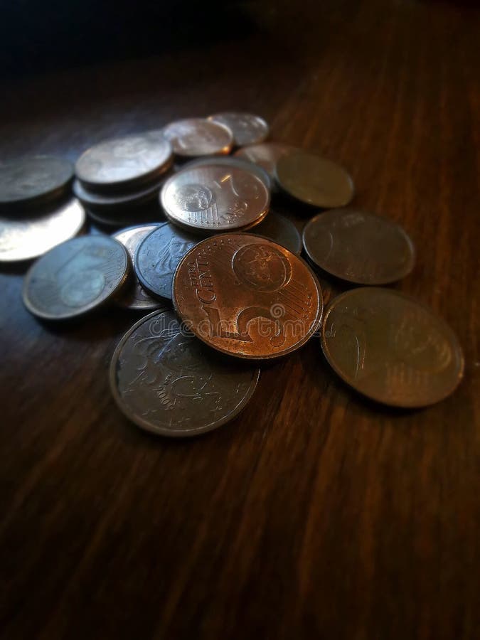 5 cents on top stock image. Image of money, table, cents - 165170787