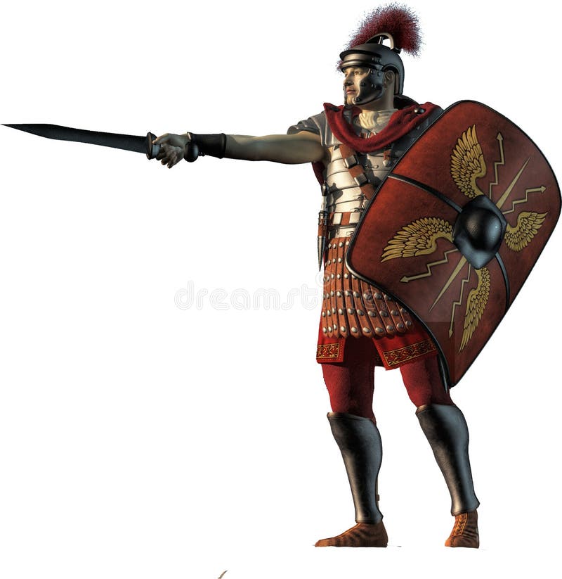 Roman Centurion with Transverse Crest Stock Illustration - Illustration ...
