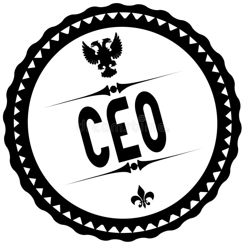 CEO black stamp. stock illustration. Illustration of symbol - 107124412
