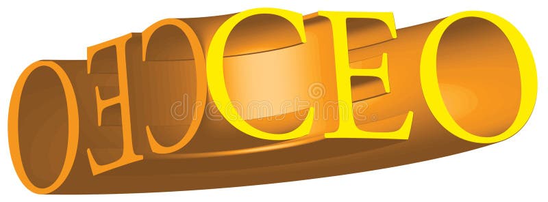 CEO Chief Executive Officer Title in Gold 3D Stock Illustration ...