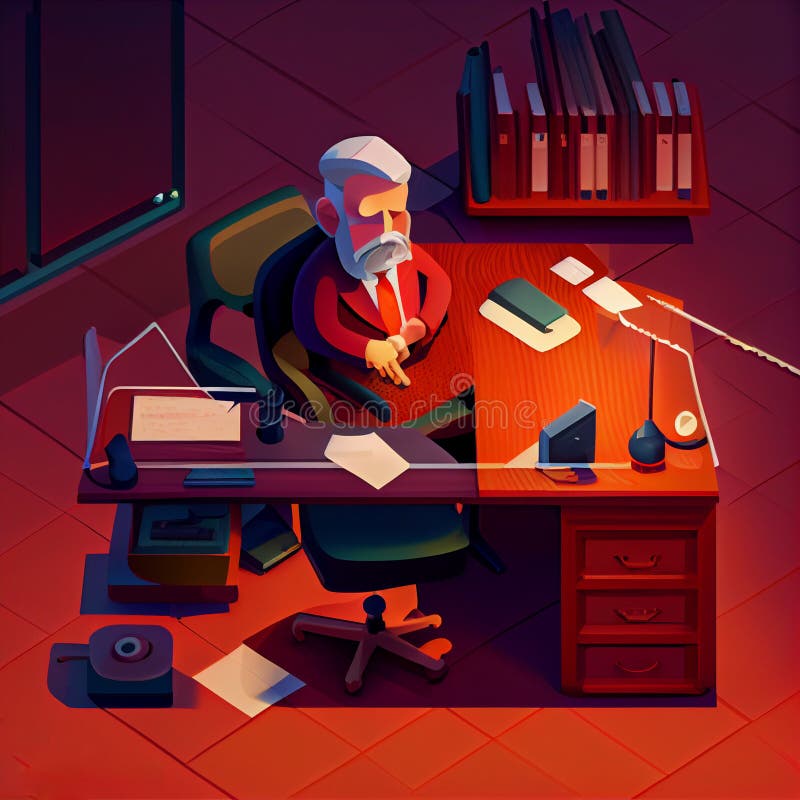 CEO Desks Vector Illustration. AI Generated. Stock Illustration ...