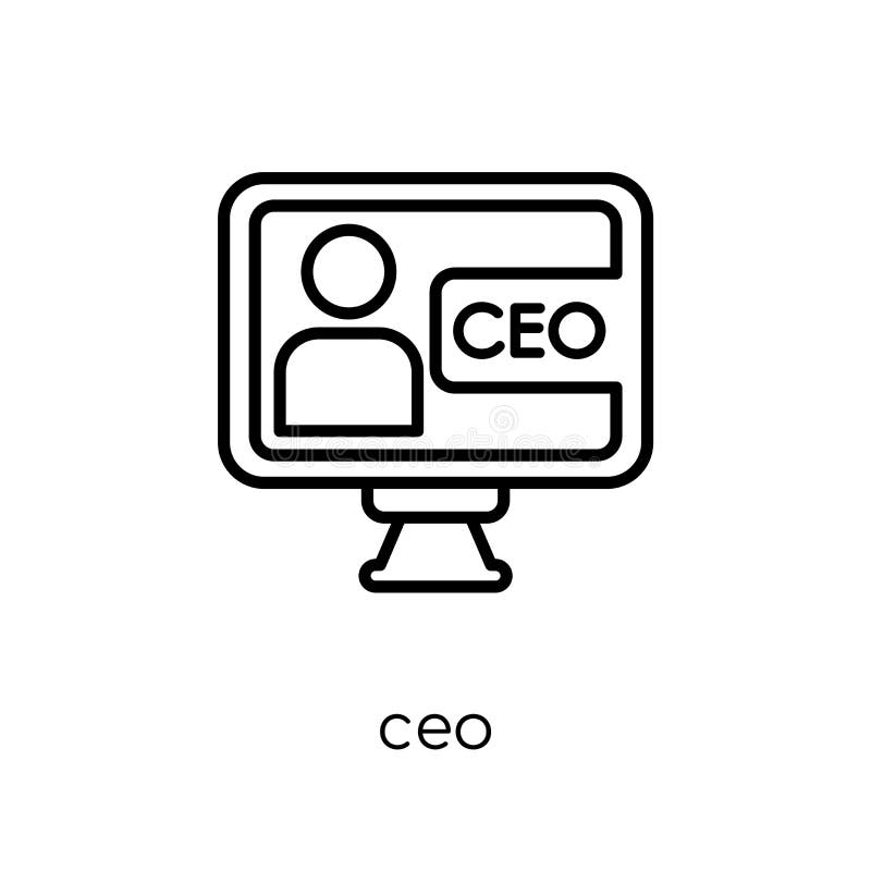 Ceo Office Chair Linear Icon Concept. Ceo Office Chair Line Vector Sign ...