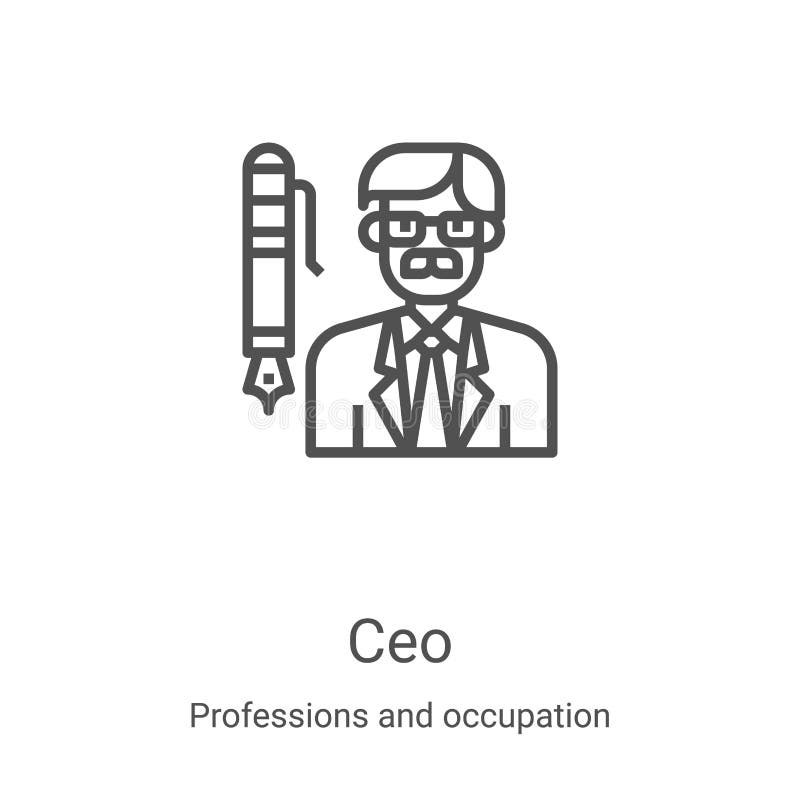 President Icon Vector from Election World Collection. Thin Line ...