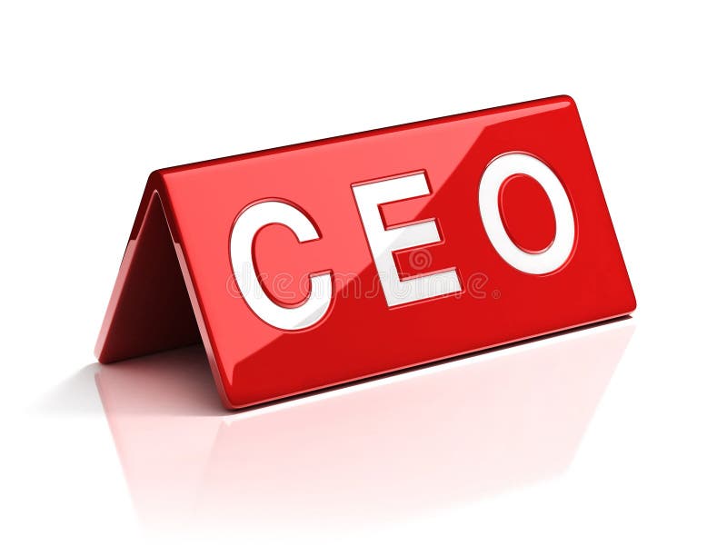 CEO Identification Plate 3d Rendering Stock Illustration - Illustration ...