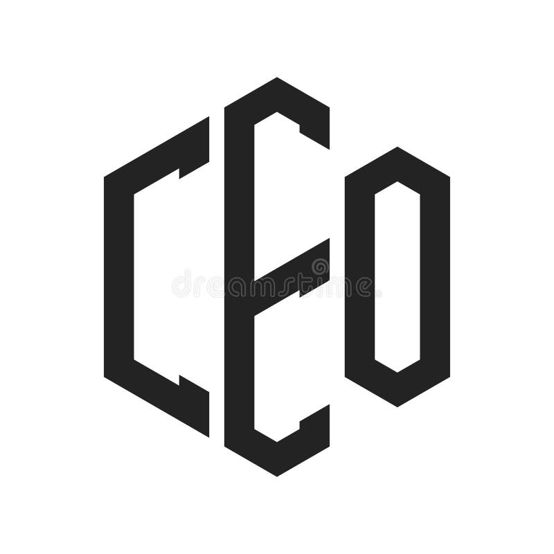 CEO Logo Design. Initial Letter CEO Monogram Logo Using Hexagon Shape ...
