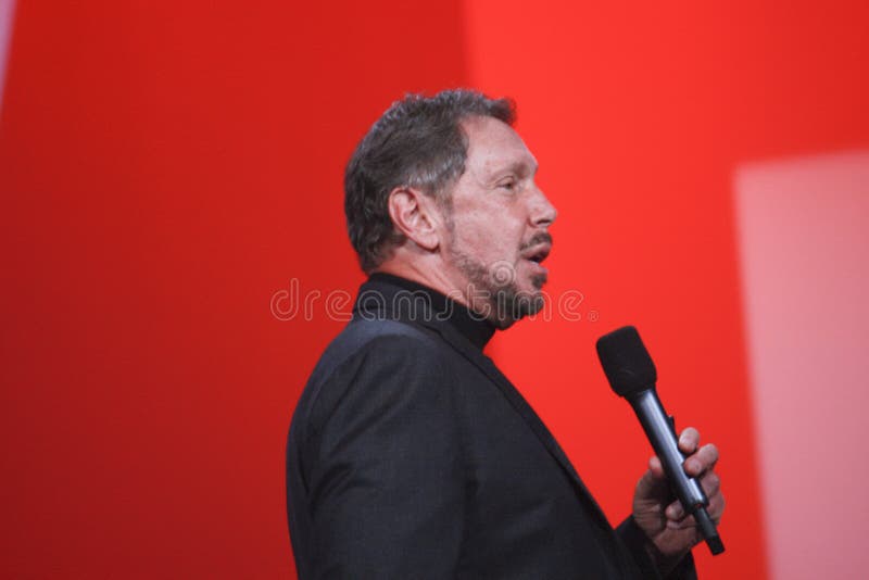 CEO of Oracle Larry Ellison Editorial Stock Photo - Image of speech ...