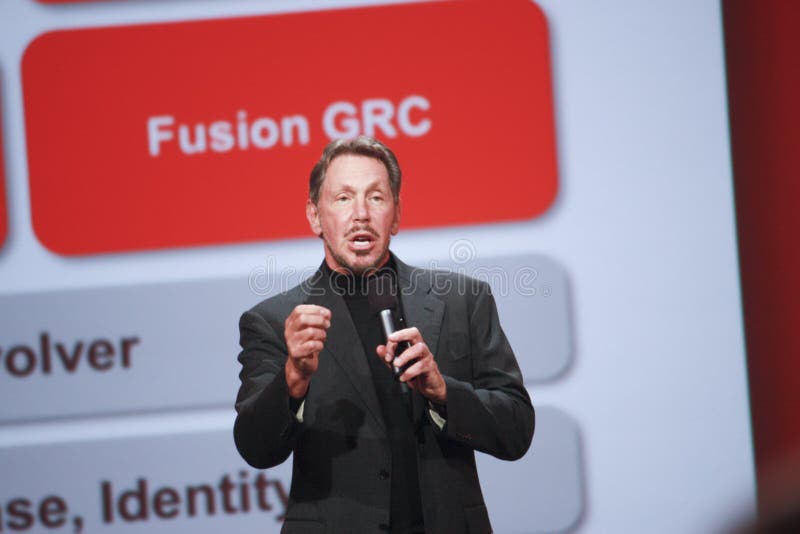 CEO of Oracle Larry Ellison Editorial Photo - Image of openworld, coat ...