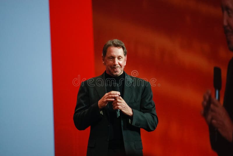 CEO of Oracle Larry Ellison Makes His Speech Editorial Photography ... CEO of Oracle Larry Ellison Makes His Speech Editorial Photography ...