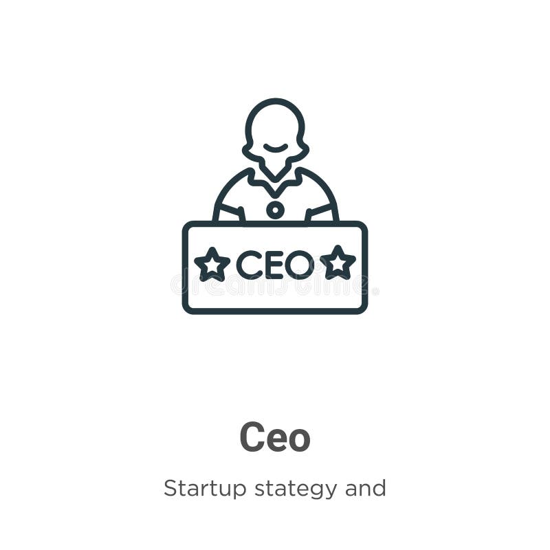 Company CEO line icon. stock vector. Illustration of employee - 80686073