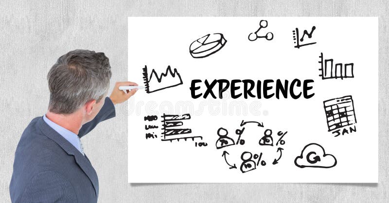 CEO`s Writing the Graphic about the Experience Stock Illustration ...