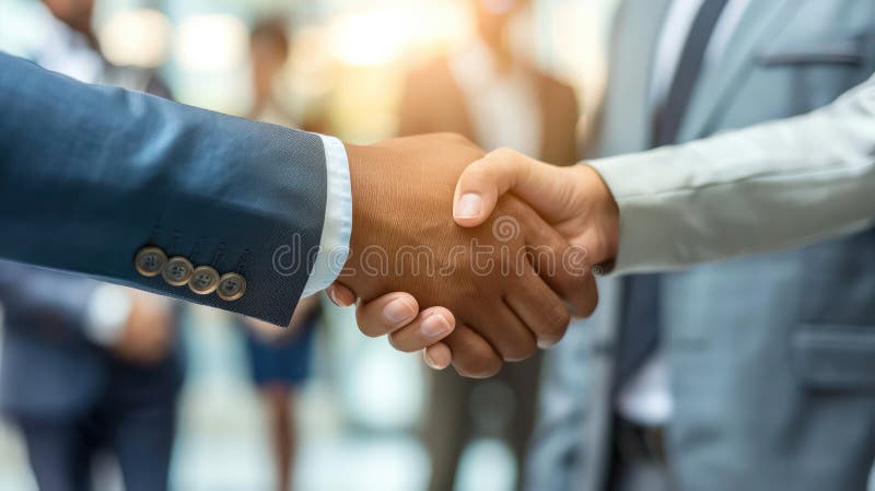 CEO Shaking Hands with a Group of Stakeholders after a Successful ...