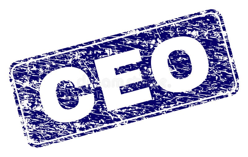 Scratched CEO Framed Rounded Rectangle Stamp Stock Vector ...