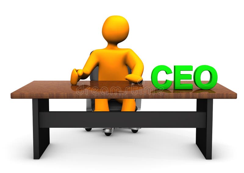 CEO-Tabelle stock abbildung. Illustration von geschäftsmann - 27834702