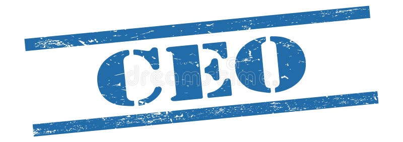 CEO Text on Blue Grungy Lines Stamp Stock Illustration - Illustration ...