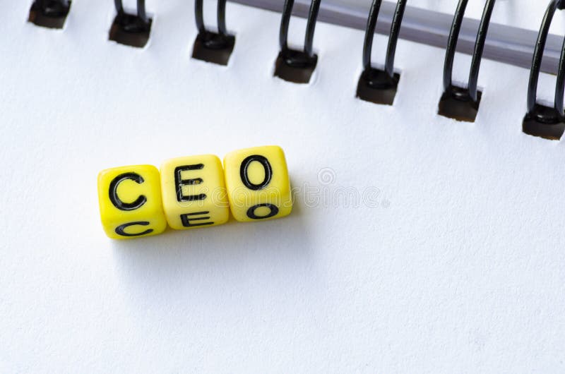 CEO Text on Colorful Plastic Alphabet Beads Representing Chief ...