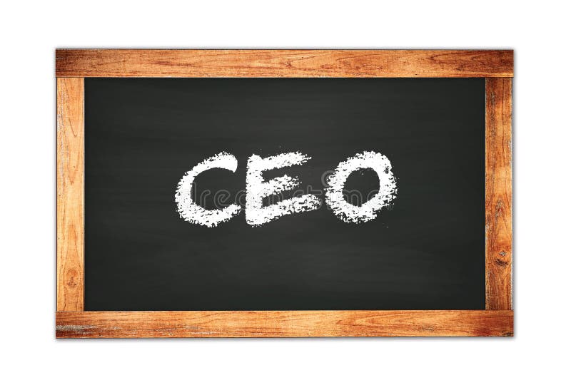 CEO Text Written on Wooden Frame School Blackboard Stock Photo - Image ...
