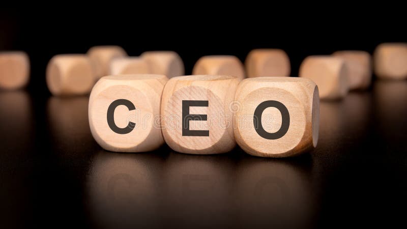 A CEOs Business Concept Symbolized by Wooden Blocks Representing Growth ...
