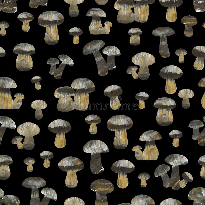 Cep, Boletus Edulis, Porcini. Edible Mushrooms Seamless Pattern of ... Cep, Boletus Edulis, Porcini. Edible Mushrooms Seamless Pattern of ...