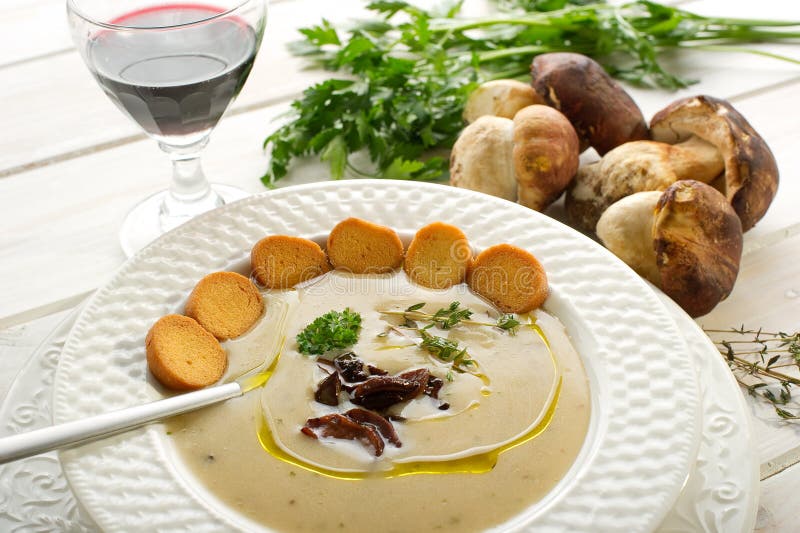 Cep soup stock photo. Image of olive, elegance, cuisine - 14840024