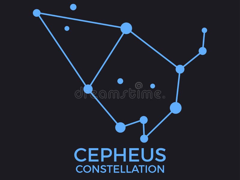 Cepheus Constellation. Starry Night Sky. Cluster of Stars, Galaxy. Deep ...