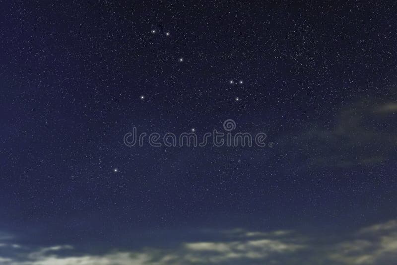 Cepheus Star Constellation, Night Sky, Cluster of Stars, Deep Space ...