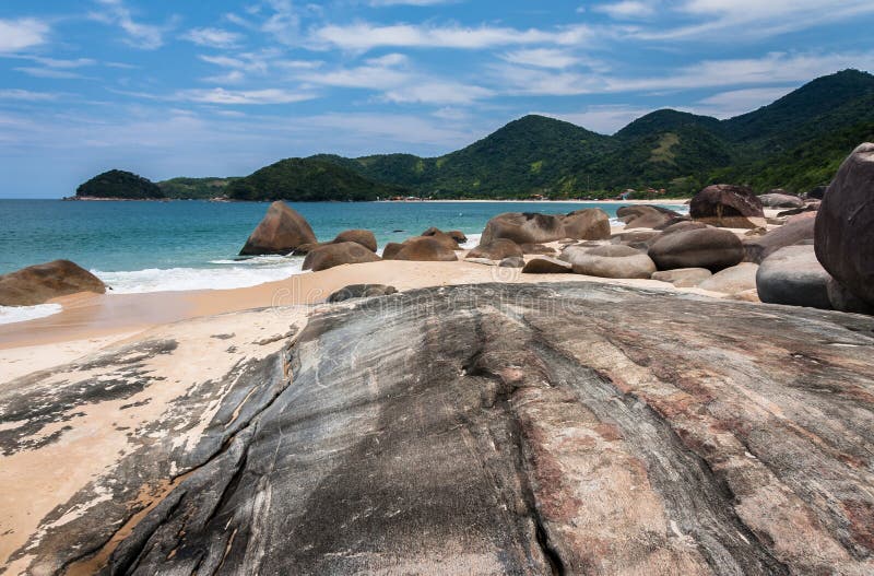 Trindade Strand Sao-Paulo stockfoto. Bild von amerika - 27990884