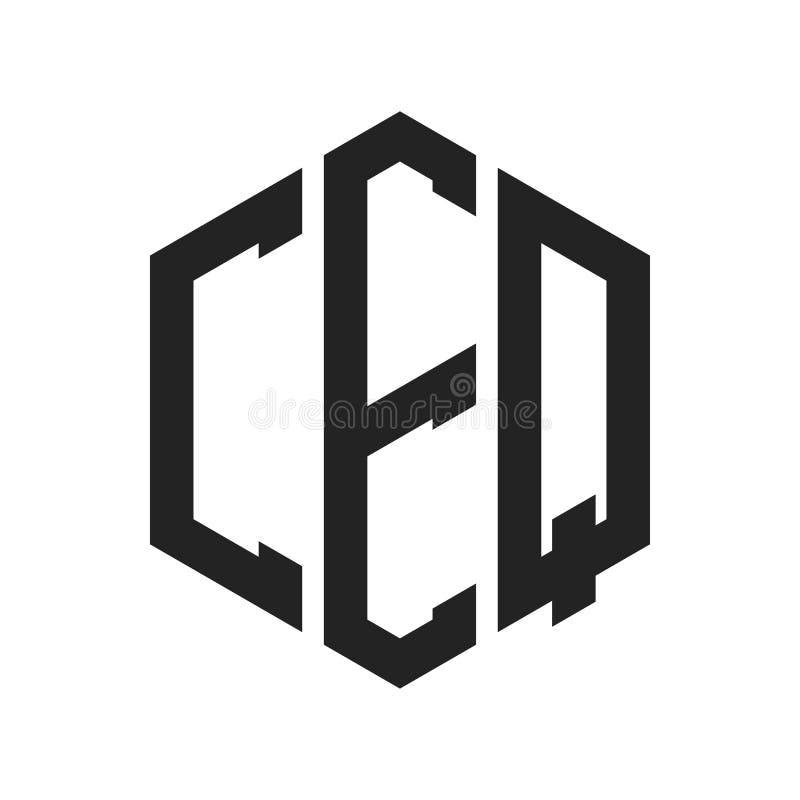 CEQ Logo Design. Initial Letter CEQ Monogram Logo Using Hexagon Shape ...