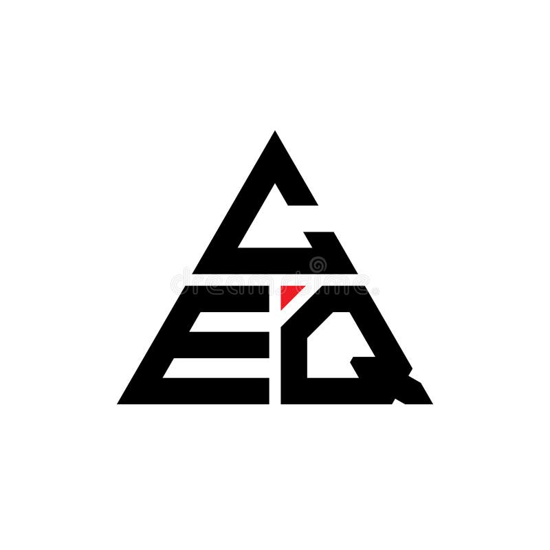 CEQ Triangle Letter Logo Design with Triangle Shape. CEQ Triangle Logo ...