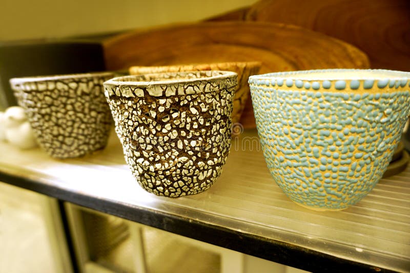 Ceramic art stock image. Image of blue, clay, tableware - 209820807