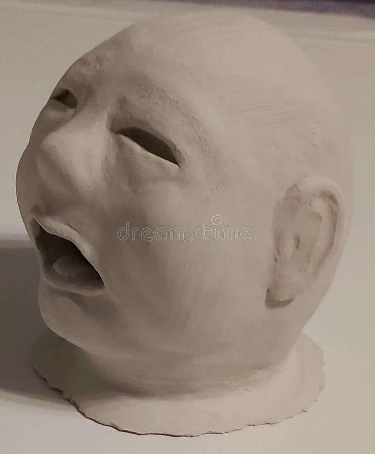 Ceramic baby face stock photo. Image of head, portrait - 246826296