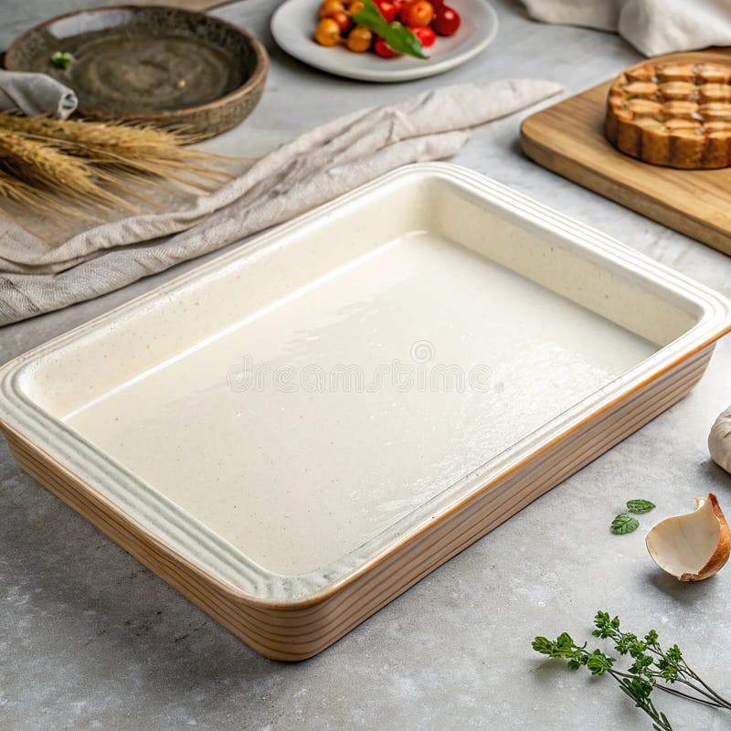 Ceramic Baking Sheet with Raised Edges PNG Stock Illustration ...