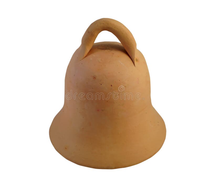 Ceramic Bell with Traditional Floral Ornament from Slovakia Isolated on ...