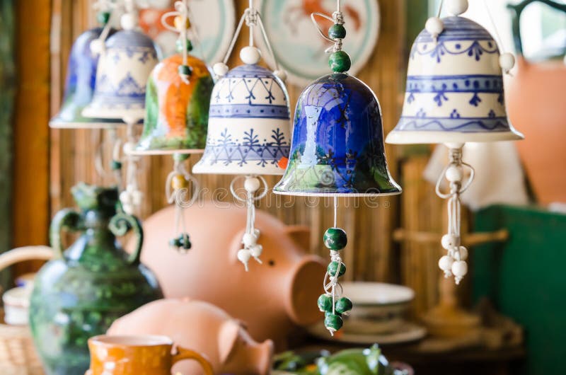 Ceramic bells stock photo. Image of garden, yard, bell - 7359452