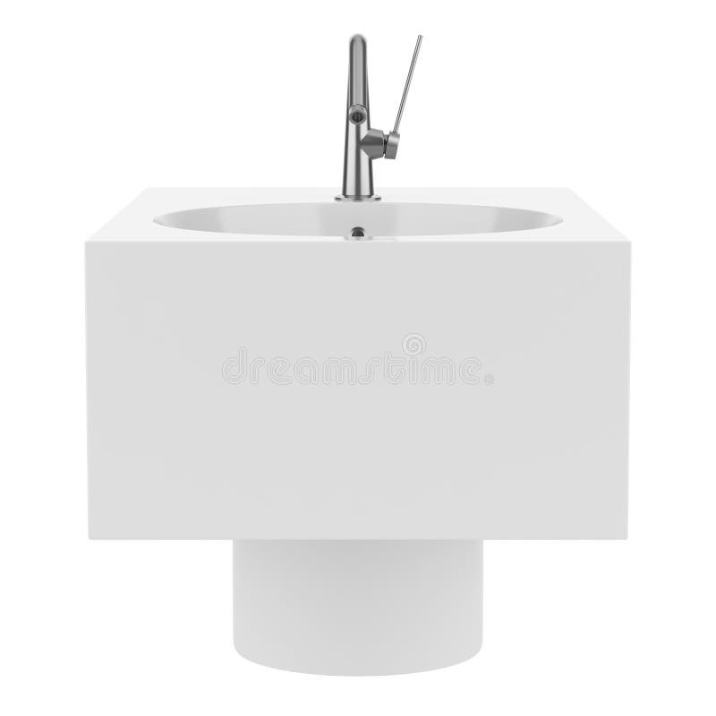 Ceramic Bidet Vector Illustration Lining Draw Front Stock Vector ...