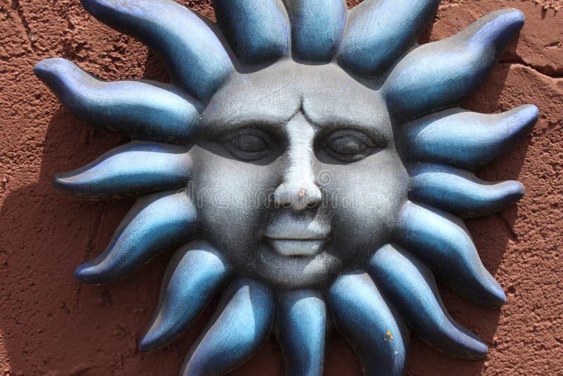 Ceramic blue sun 5237 stock image. Image of background - 170235013