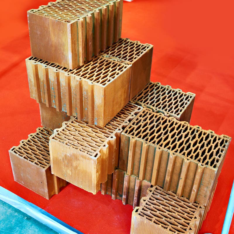Ceramic Blocks Stacked in Construction Site Stock Photo - Image of ...