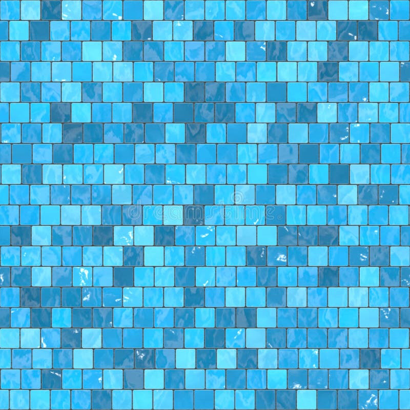 Ceramic Blue Mosaic Background Seamless Texture in Swimming Pool or ...