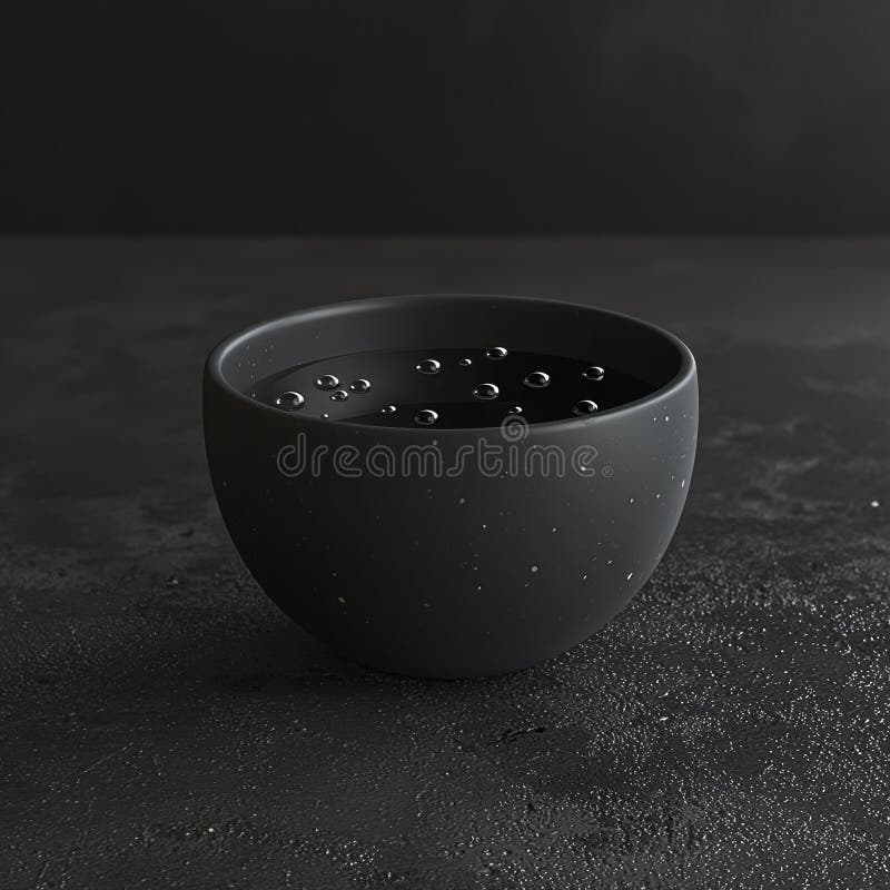 A Ceramic Bowl with a Rough Texture and Specks of White Stock Photo ...