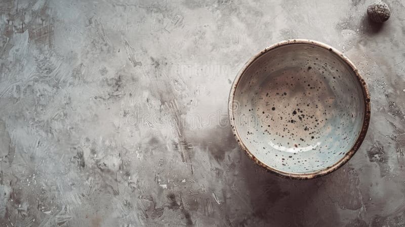 Ceramic Bowl with Textured Design on a Neutral Background Stock Photo ...
