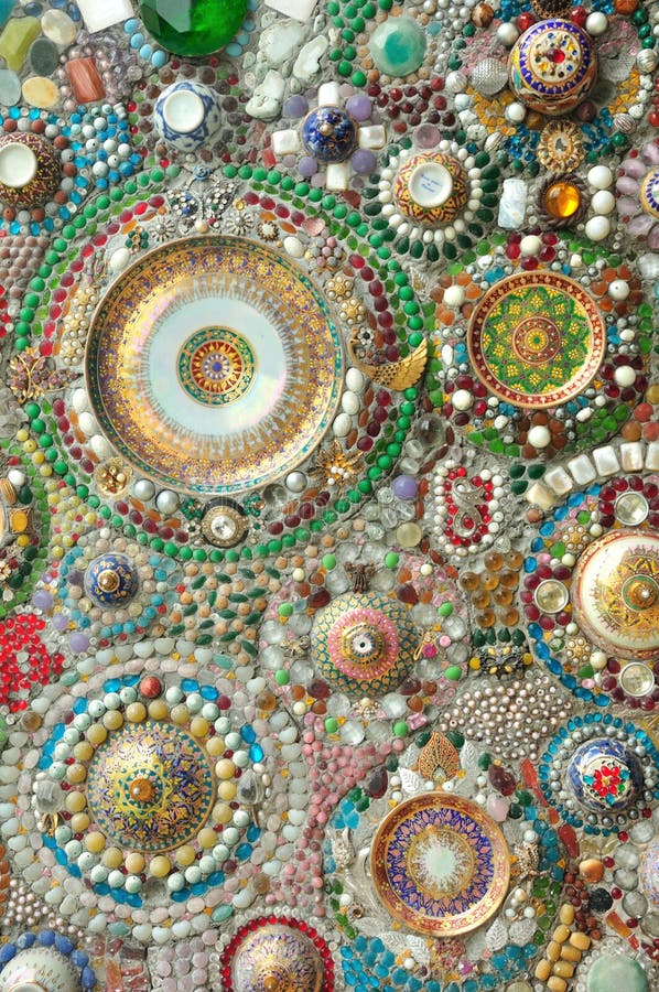 Colorful Glass Mosaic Art and Abstract Wall Backgr Stock Image - Image ...