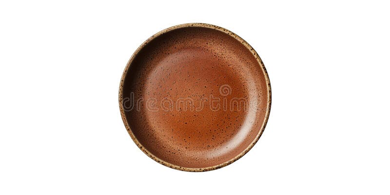 Ceramic Brown Plate with Speckled Texture. Rustic Dining and Tableware ...