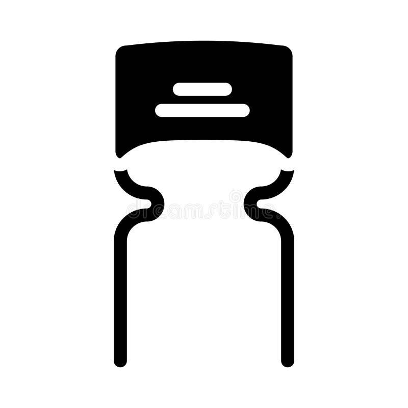Ceramic Capacitor Electronic Component Glyph Icon Vector Illustration ...