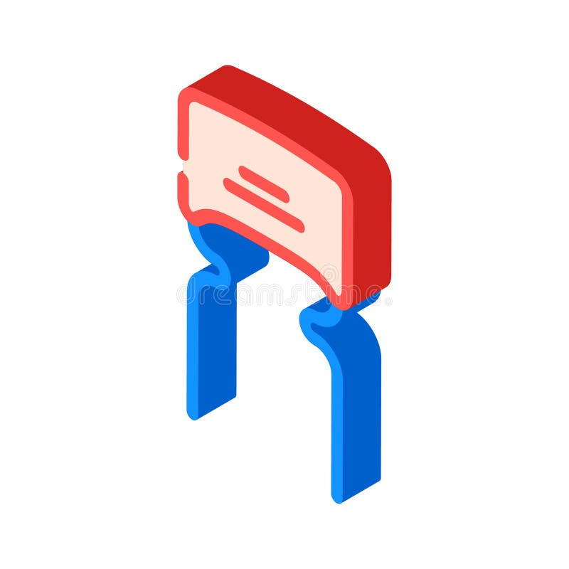 Ceramic Capacitor Electronic Component Isometric Icon Vector ...