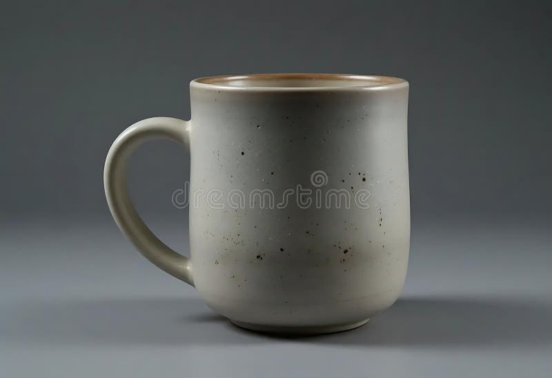 Ceramic Coffee Mug Still Life on Gray Background for Drink Presentation ...
