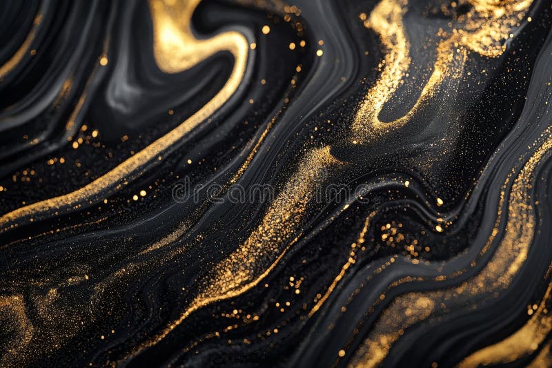 A Ceramic Counter with a Black Gold Marble Surface and a White Light ...