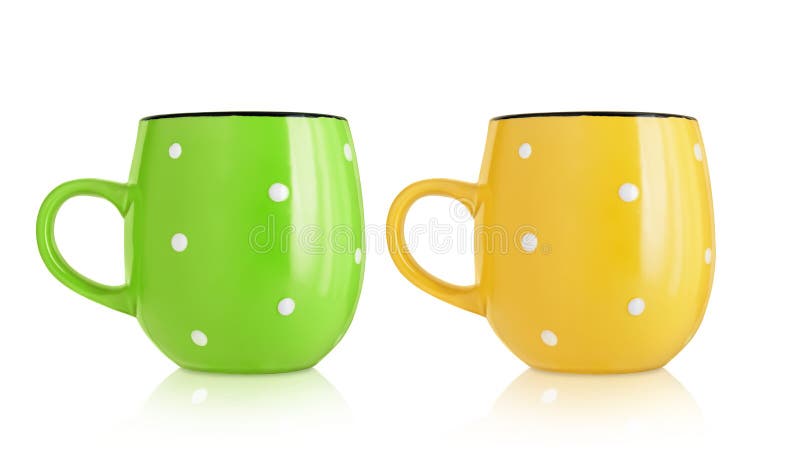 Ceramic Cup. Ceramic Mug with Pattern Isolated on White Background. Cup ...