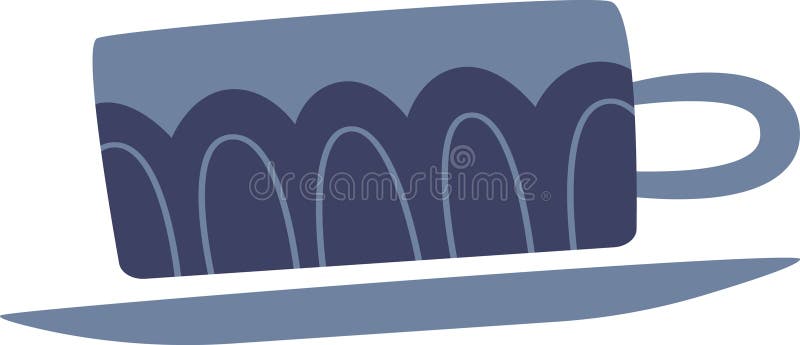 Ceramic Cup with Saucer stock vector. Illustration of cafe - 286630107