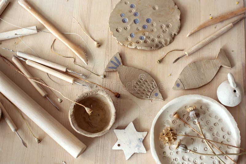 Cllay working process stock image. Image of artist, making - 158326645