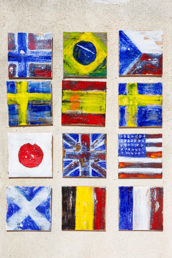 Ceramic Decoration on the Wall Stock Image - Image of japan, paint ...