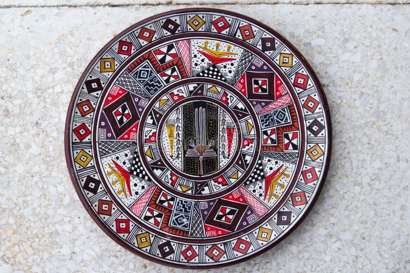 Ceramic Decorative Cyprus Plate with Colorful Patterns Stock Photo ...